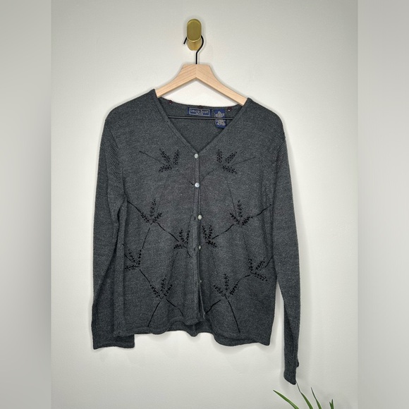 Laura Scott | Sweaters | Vintage Laura Scott Beaded Cardigan | Poshmark